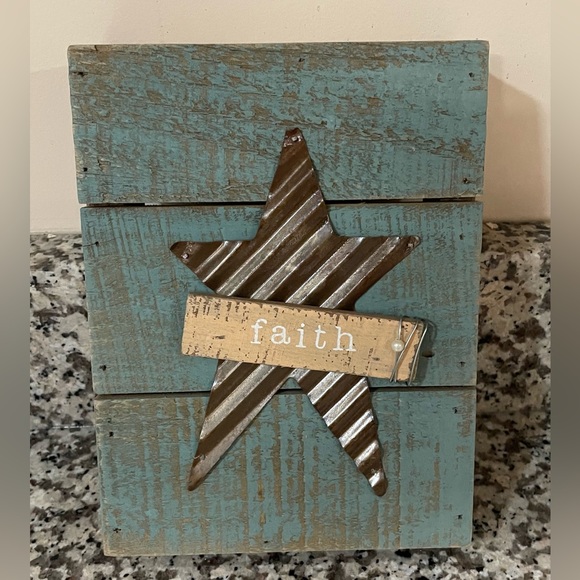 Honey and Me | Wall Decor | Faith Wood Pallet Wall Hanging Block Sign ...